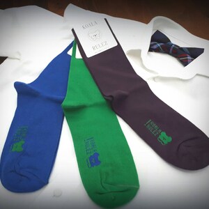 OCEAN BLUE Wedding Dress Socks I Premium Plain Cotton Groom Groomsmen ...
