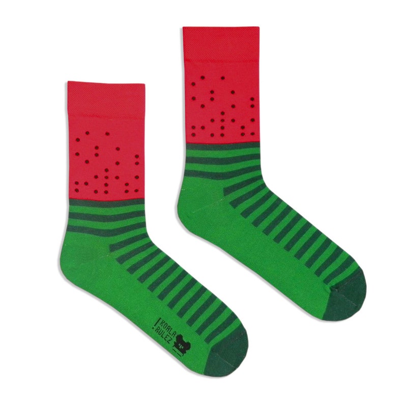 WATERMELON WAVE Fruit SOCKS Perfect Summer Crazy Gift for Him Her I ...