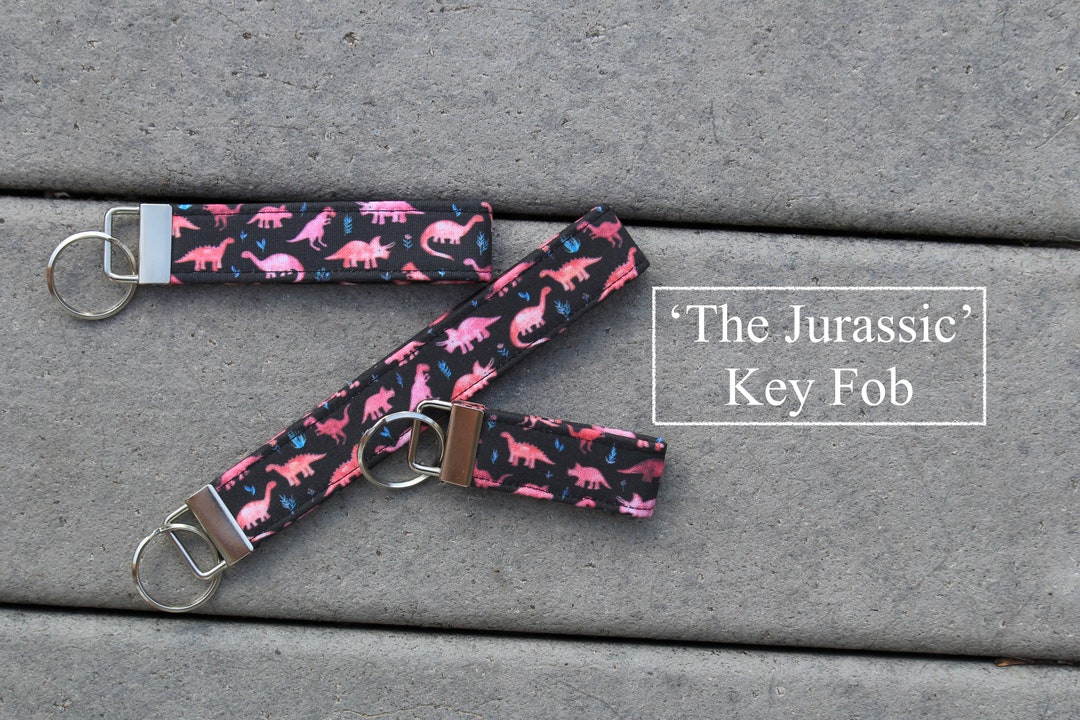Pink Dinosaur Key Fob Fabric Keychain Dino Gifts Ladies Gifts Gifts for ...