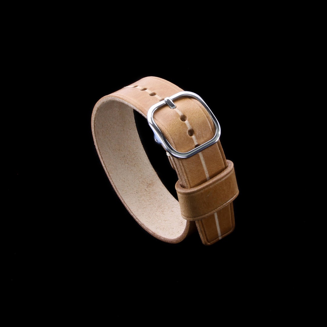 Handmade Sequoia 101 (caramel Tan) Garrison Single Pass Watch Strap ...