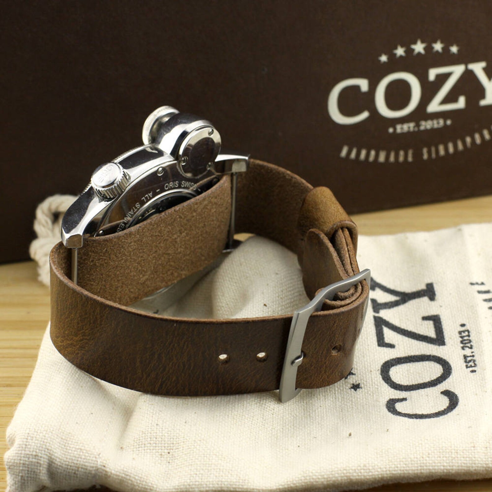 Handmade Military 102 Leather One Piece Watch Strap perlon - Etsy