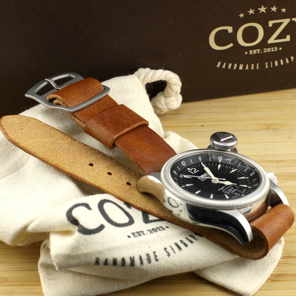 Handmade Vintage 403 Leather One Piece Watch Strap perlon - Etsy Singapore