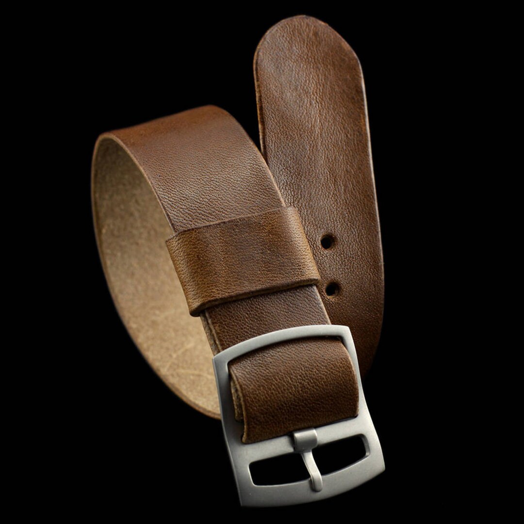 Handmade Vintage 402 Leather One Piece Watch Strap (perlon Style ...