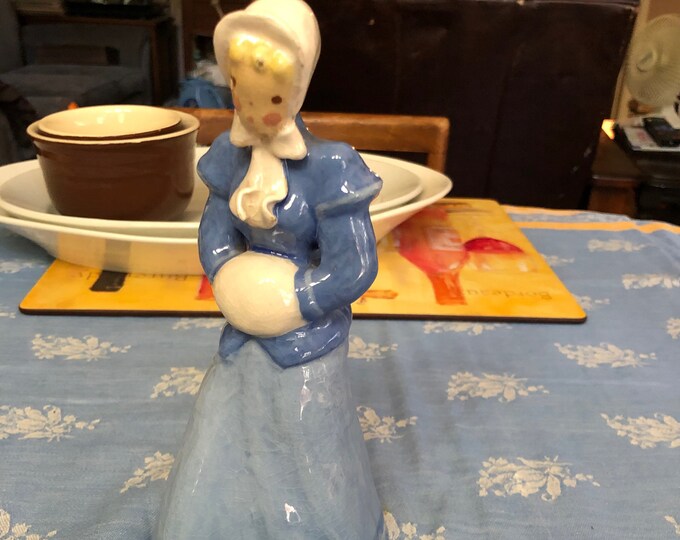 Vintage “JEAN MANLEY POTTERY” Figurine Lady in Winter Garb - Etsy