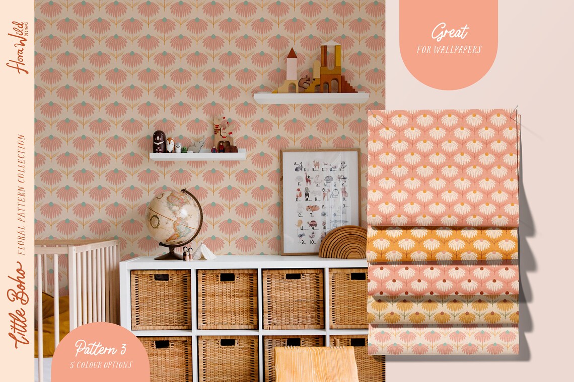 Little Boho | Seamless Repeat Pattern Bundle - Etsy