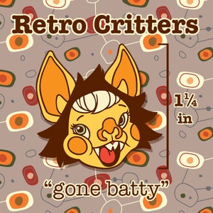 Gone Batty - Retro Doll Enamel Pin - Etsy