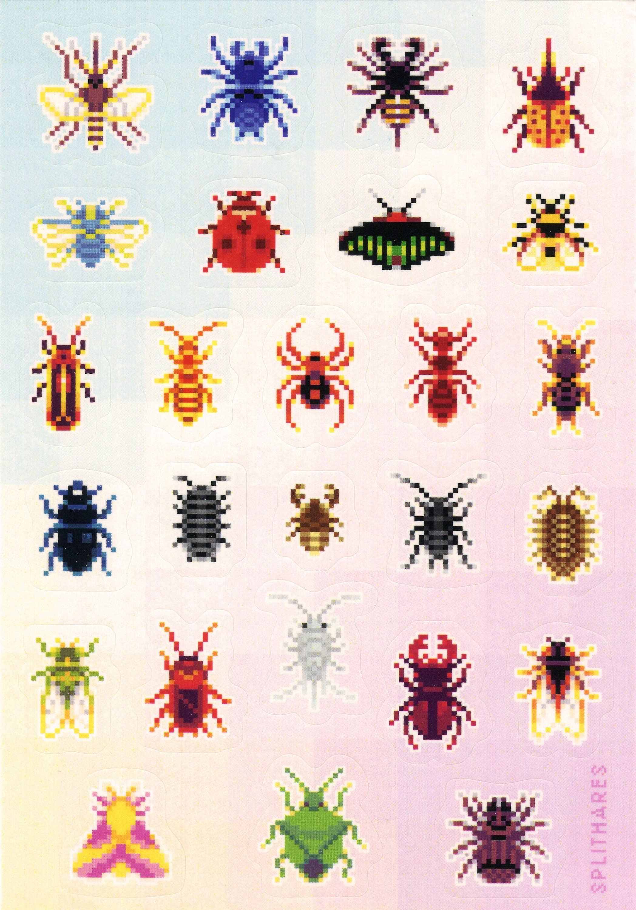 Pixel Bugs Sticker Sheet - Etsy