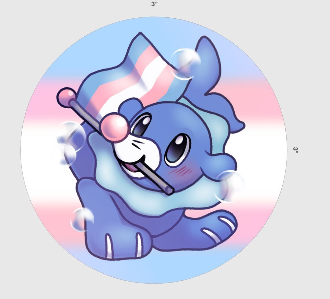 Popplio Says TRANS RIGHTS Sticker - Etsy