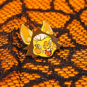 Gone Batty - Retro Doll Enamel Pin - Etsy