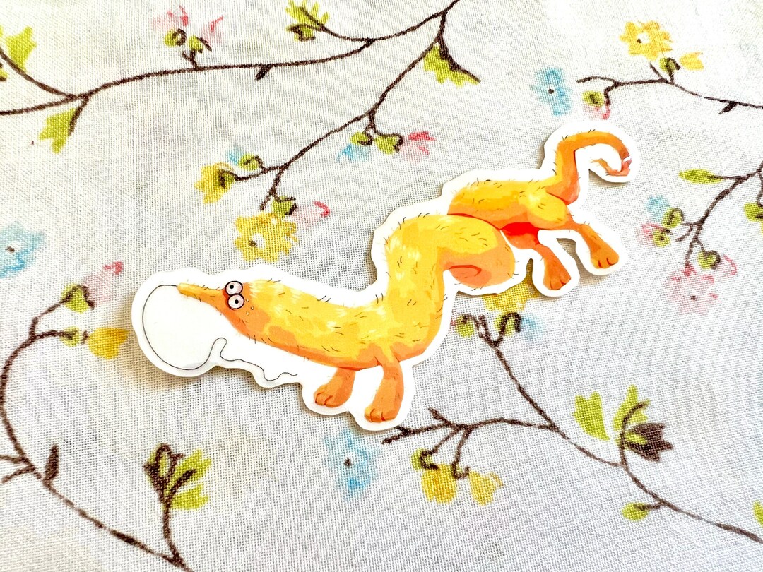 Worm on Four Legs Transparent Sticker - Etsy