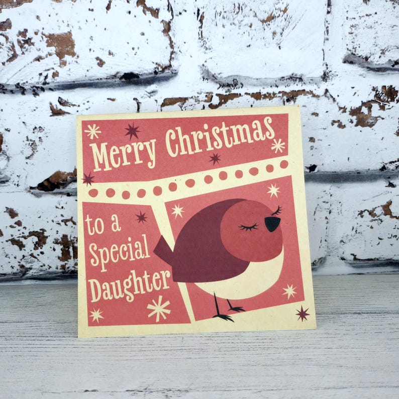 Robin Pop-up Christmas Card for Daughter – Handmade 3D Xmas Card - Etsy