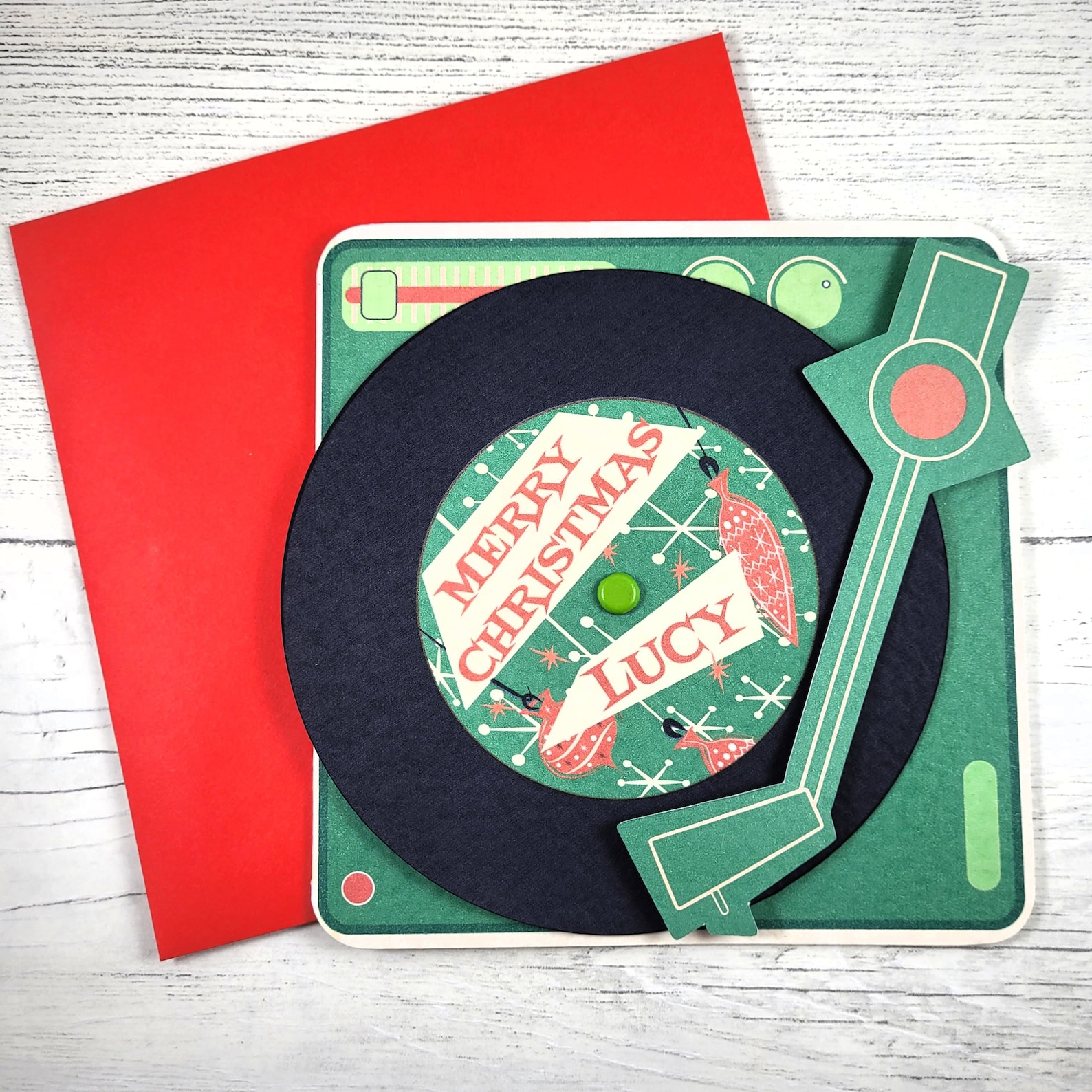 Personalised Merry Christmas Record Player Card Retro Xmas - Etsy UK