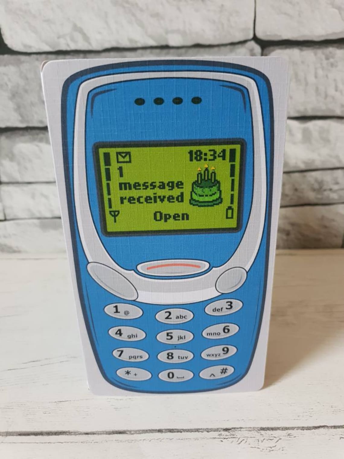 Personalised Retro Cell Phone Birthday Card - Etsy
