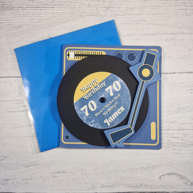 70th Birthday Card Vinyl - Etsy UK