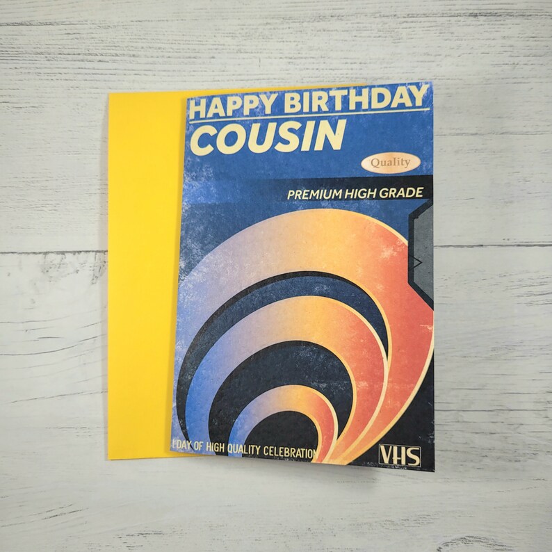 Retro VHS Tape Birthday Card: Novelty Cousin Card - Etsy