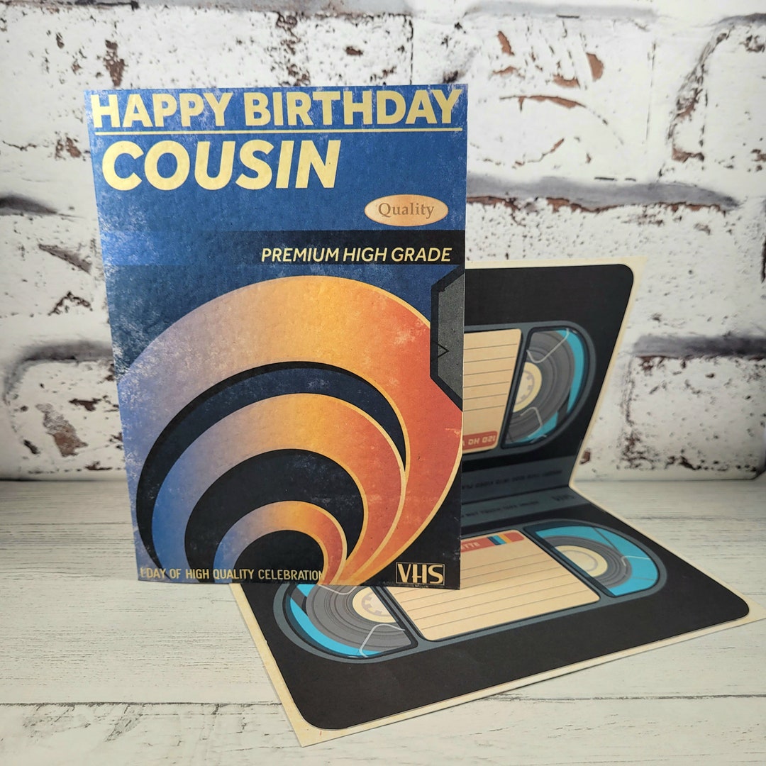 Retro VHS Tape Birthday Card: Novelty Cousin Card - Etsy UK