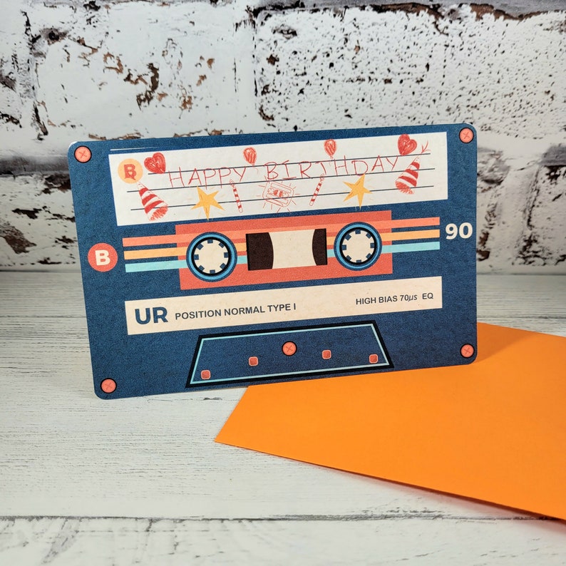 Best Girlfriend Birthday Card 80s Retro Cassette Tape Card - Etsy