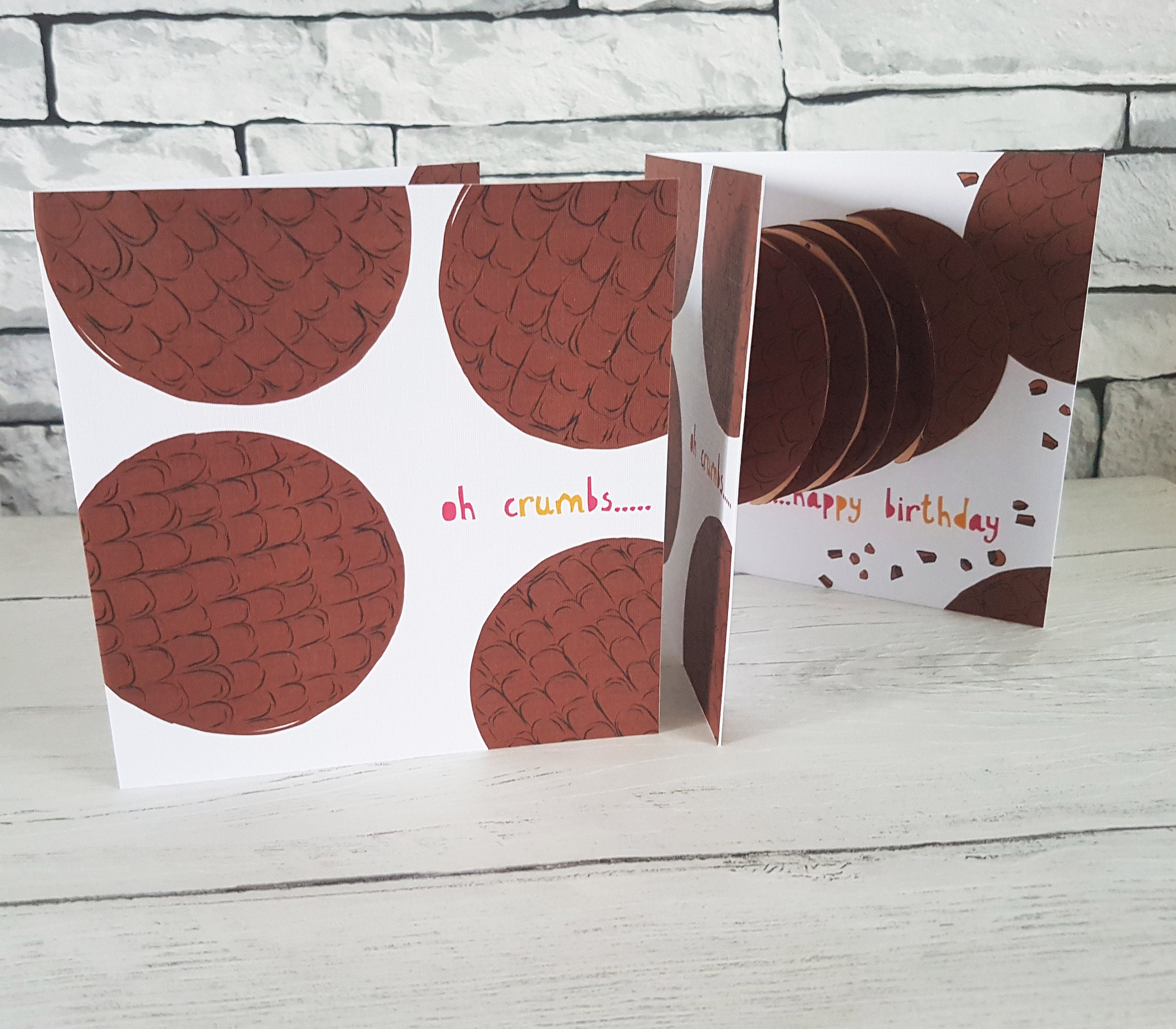 Chocolate Biscuit Birthday Card Girlfriend Birthday Card - Etsy
