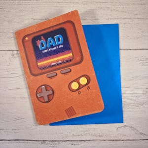 Retro Gamer Happy Fathers Day Card, Number One Dad Card, Father's Day ...