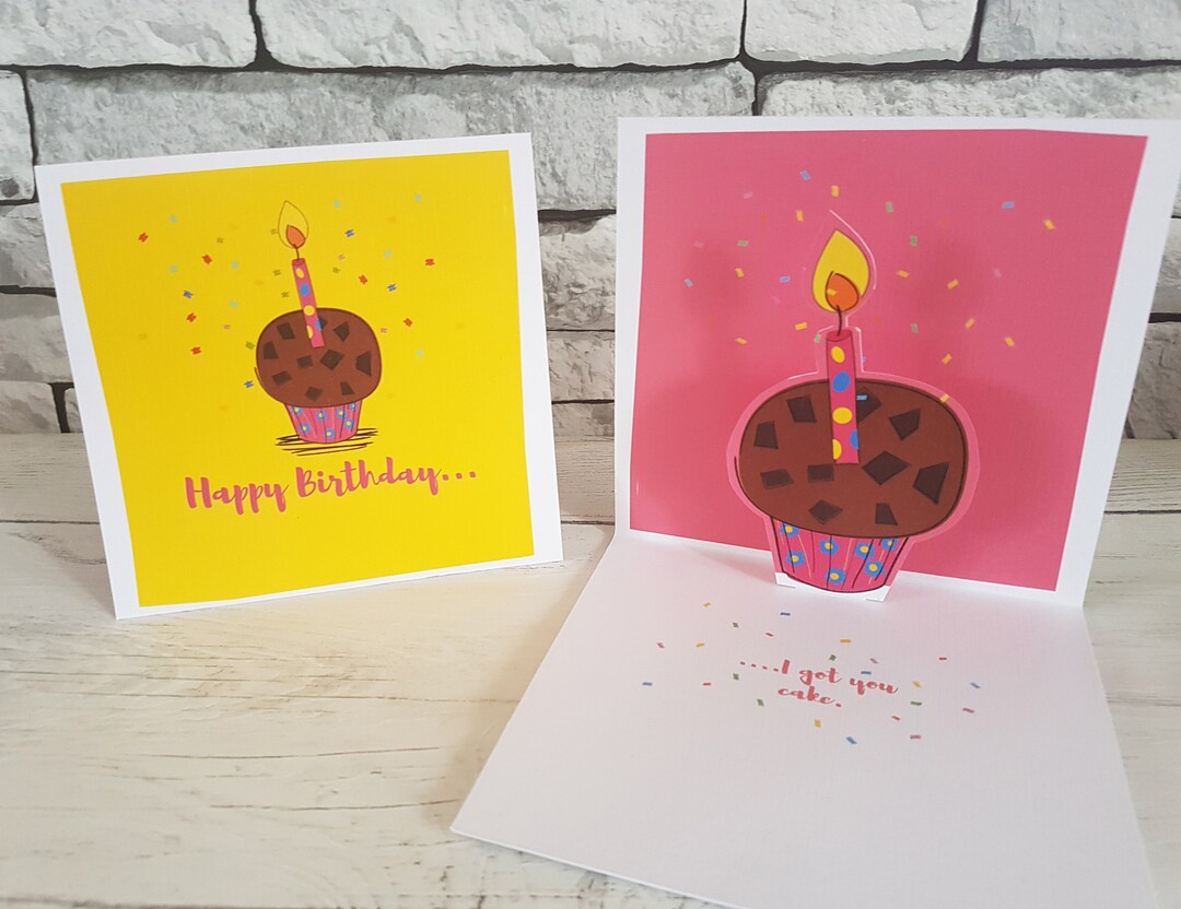 Chocolate Chip Muffin Pop-up Birthday Card - Etsy