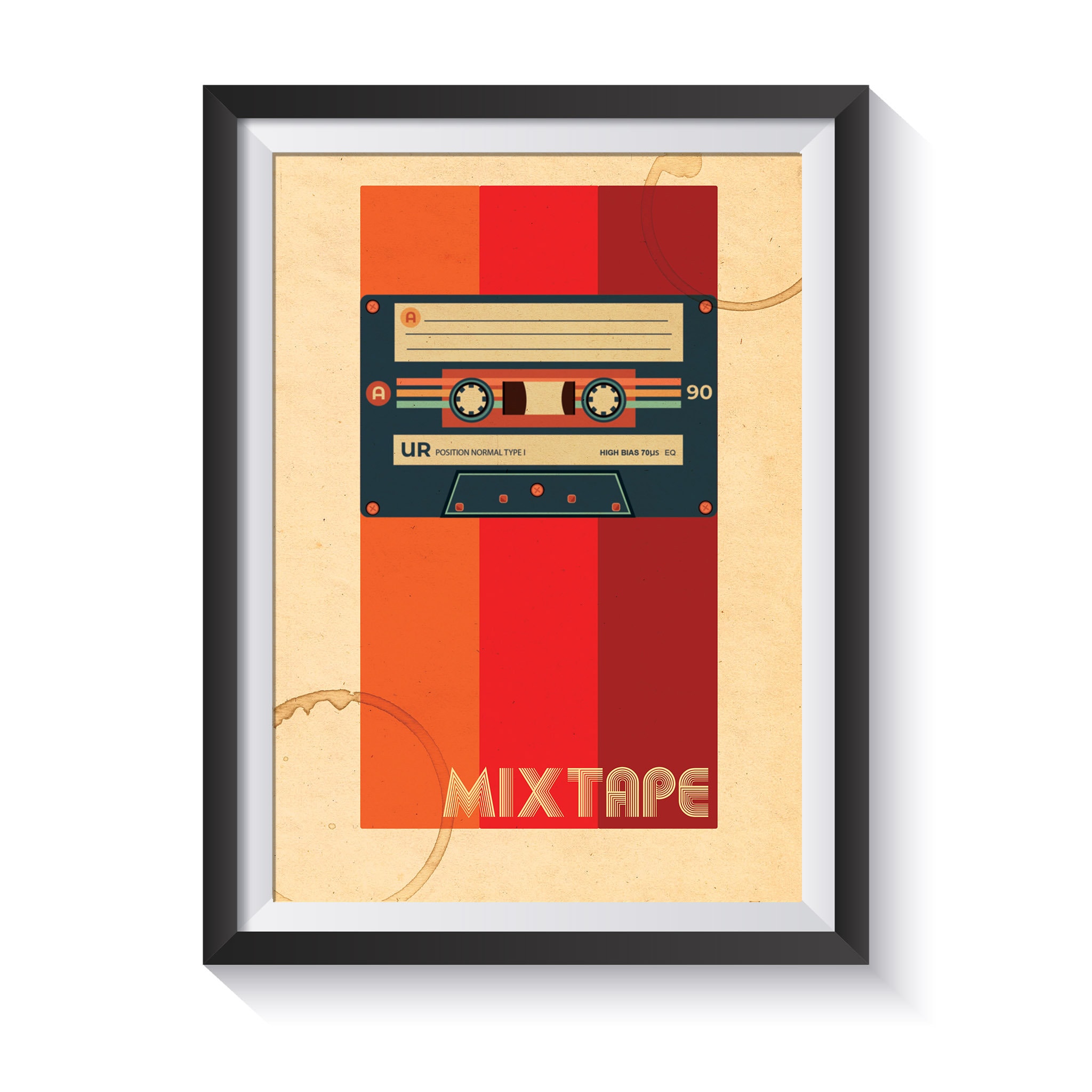Music Poster, Cassette Tape Print, Music Lover Gift, Retro Music Art ...