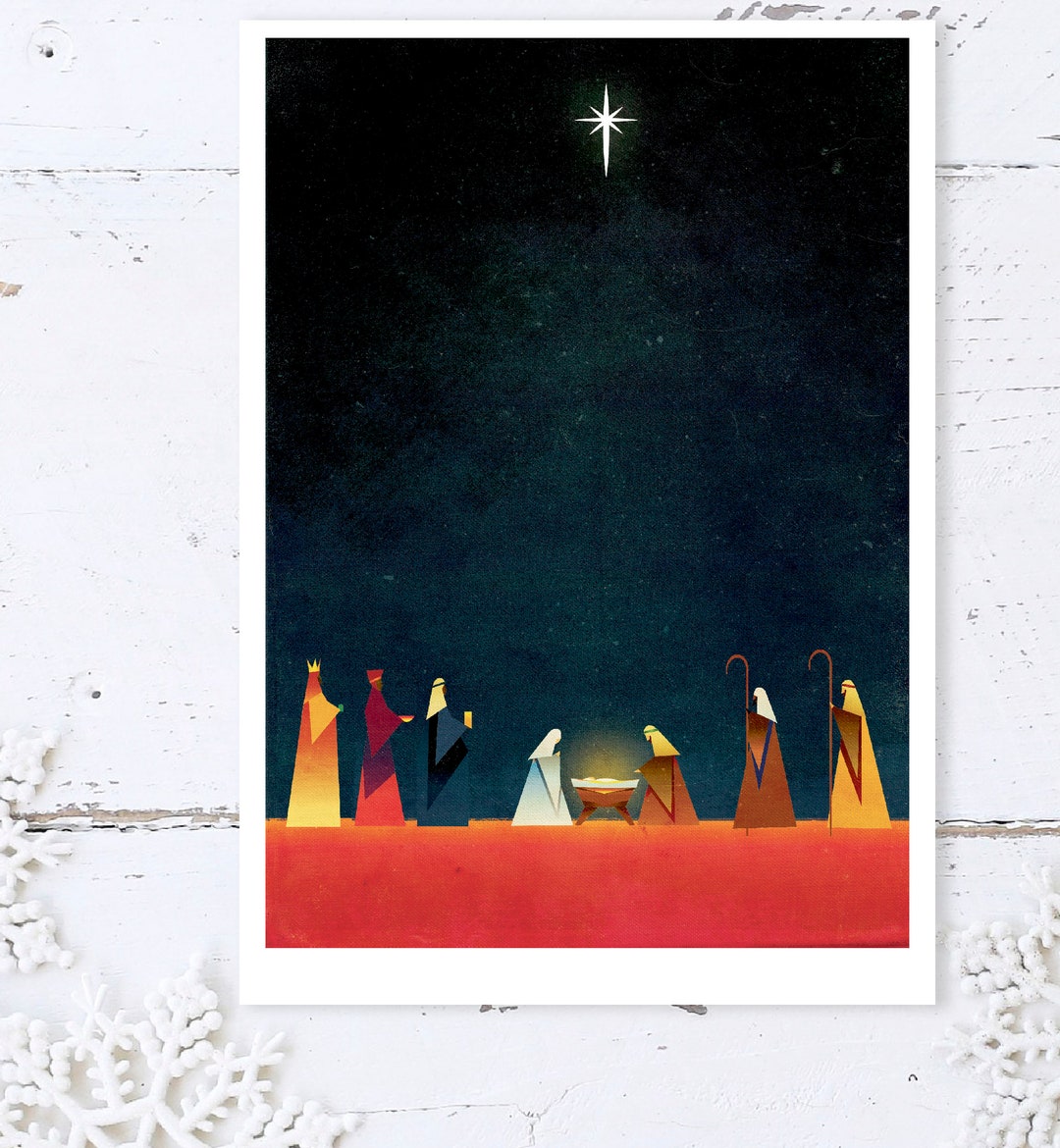 Digital Download Nativity Scene Print, Christmas Decor, Nativity ...