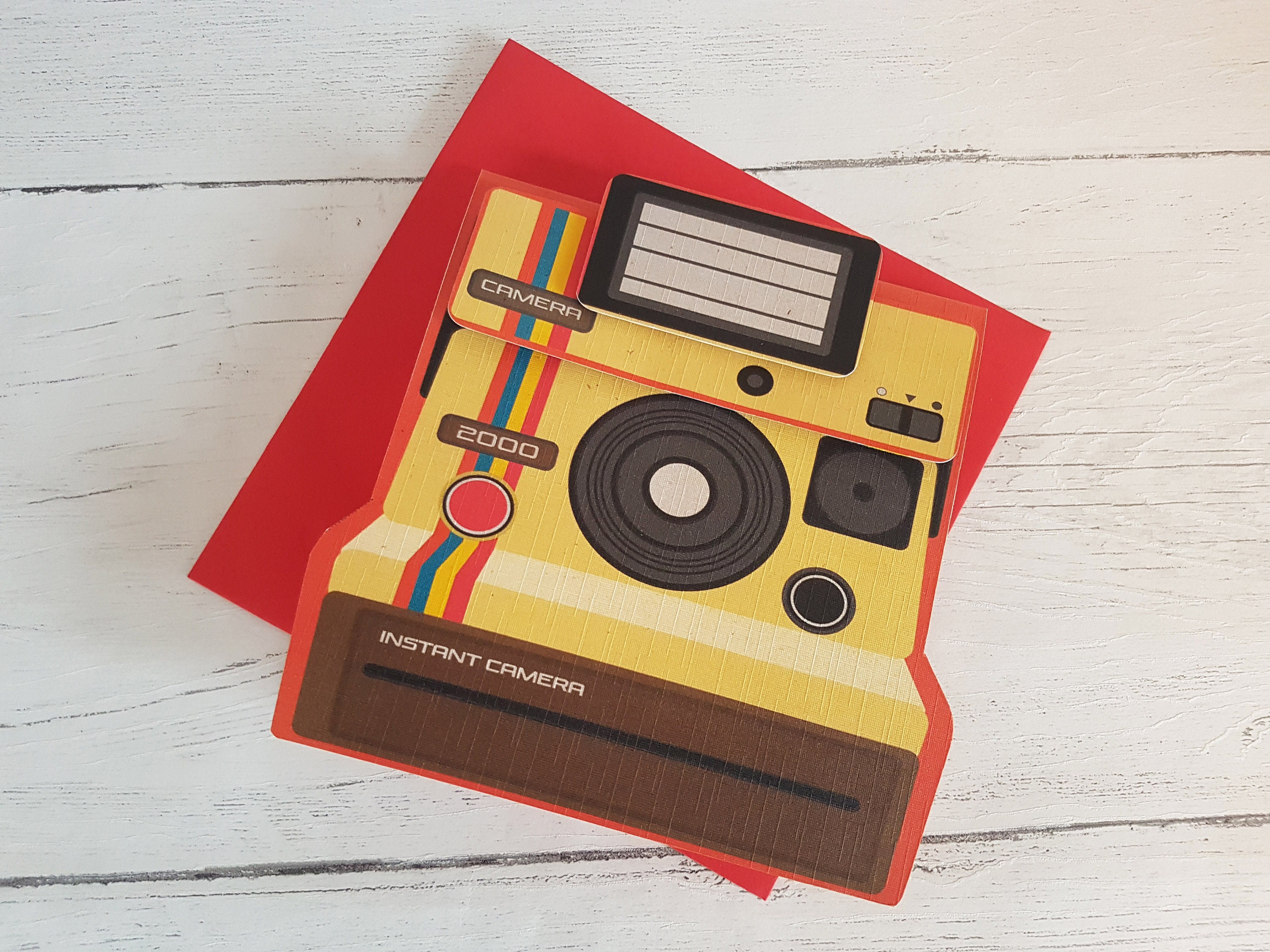 Retro Instant Camera Card Vintage Camera Card Geek Card | Etsy