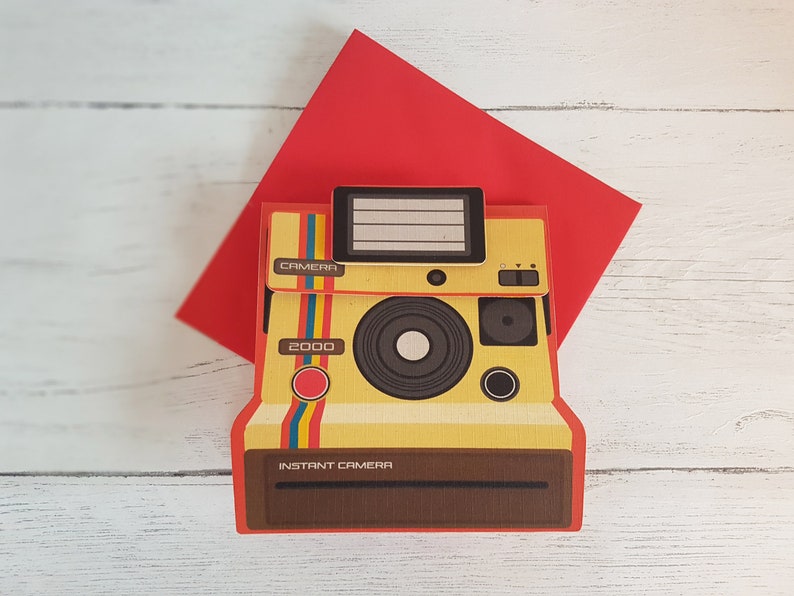 Retro Instant Camera Card Vintage Camera Card Geek Card | Etsy