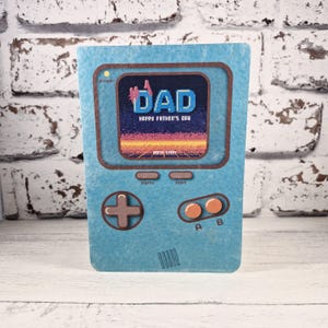 Retro Gamer Happy Fathers Day Card, Number One Dad Card, Father's Day ...