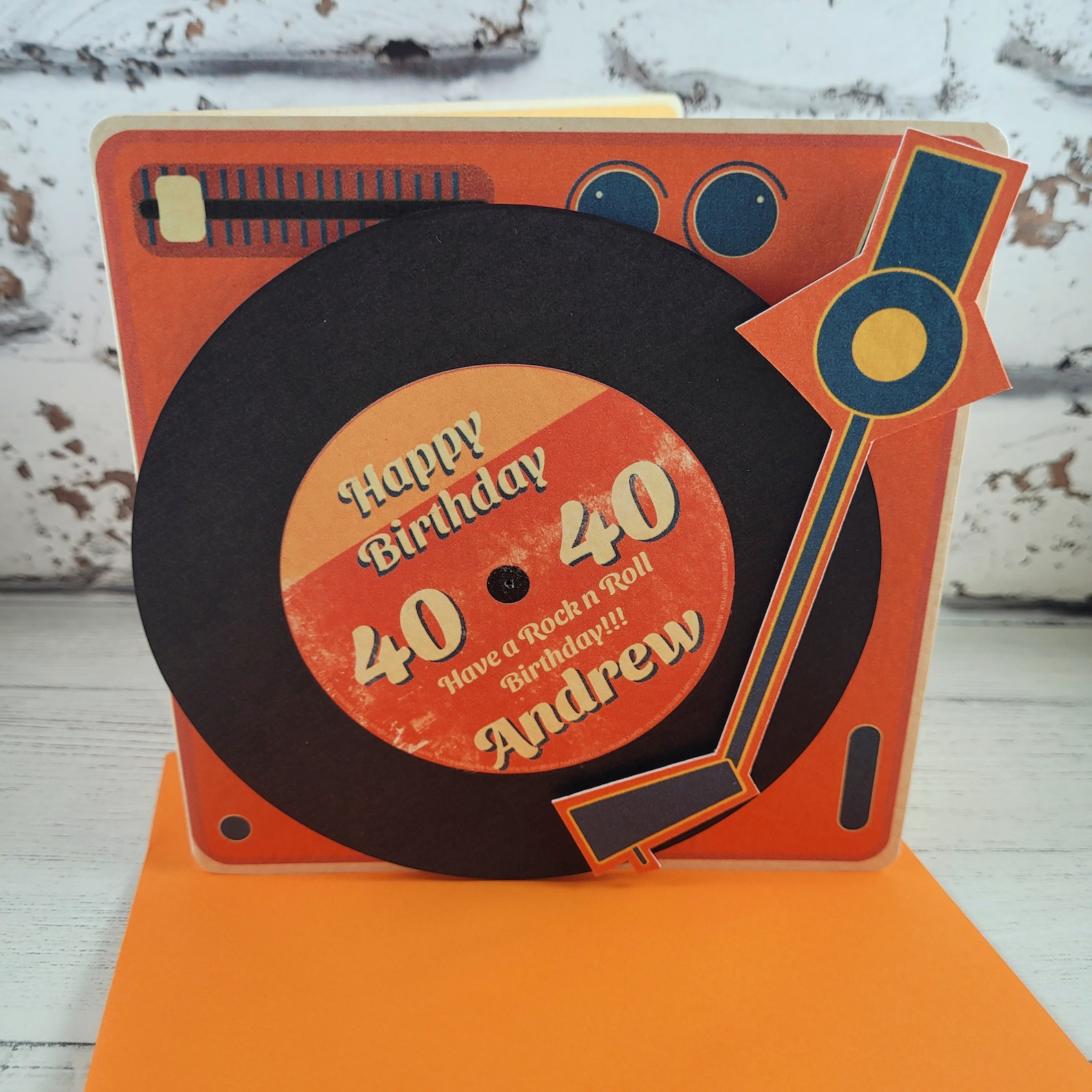 Personalised Record Player Birthday Card Custom Birthday | Etsy UK