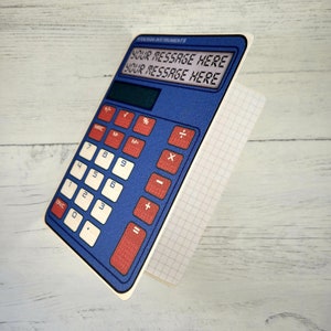 Back to School Calculator Card, Teacher Thank You Card, Teacher Gift ...