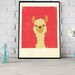 Llama Print, Alpaca Print, Llama Gift, Llama Poster, Llama Art, Alpaca ...