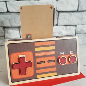 Retro Gaming Card, Retro Controller Card, Gamer Birthday Card, Son ...