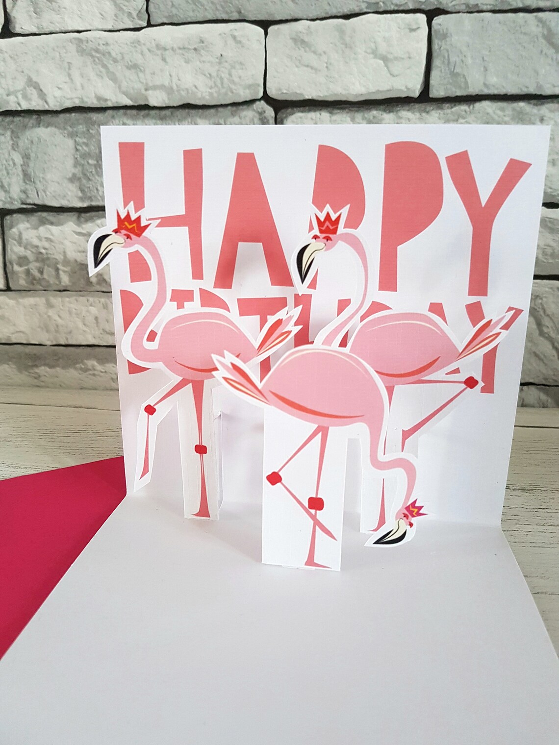 Flamingo Birthday Card Pink Flamingo Card Birthday Cards for | Etsy