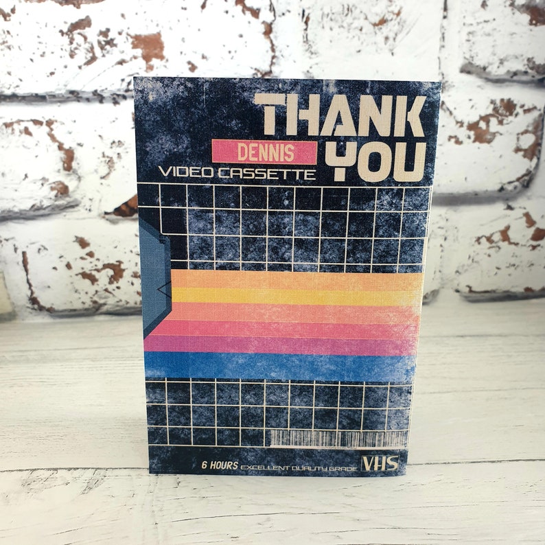 Personalised Video Cassette Thank You Card 80s 90s VHS Tape - Etsy