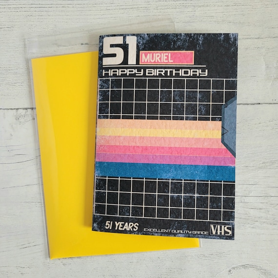 Personalised Video Cassette Birthday Card Any Age Birthday - Etsy