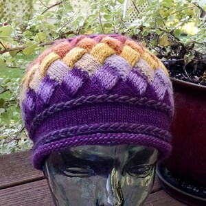 Serendipity Entrelac Hat Knitting Pattern - Etsy