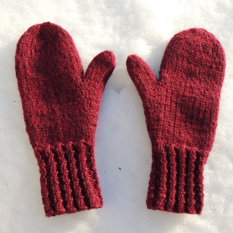 Double Knit Mittens - Etsy
