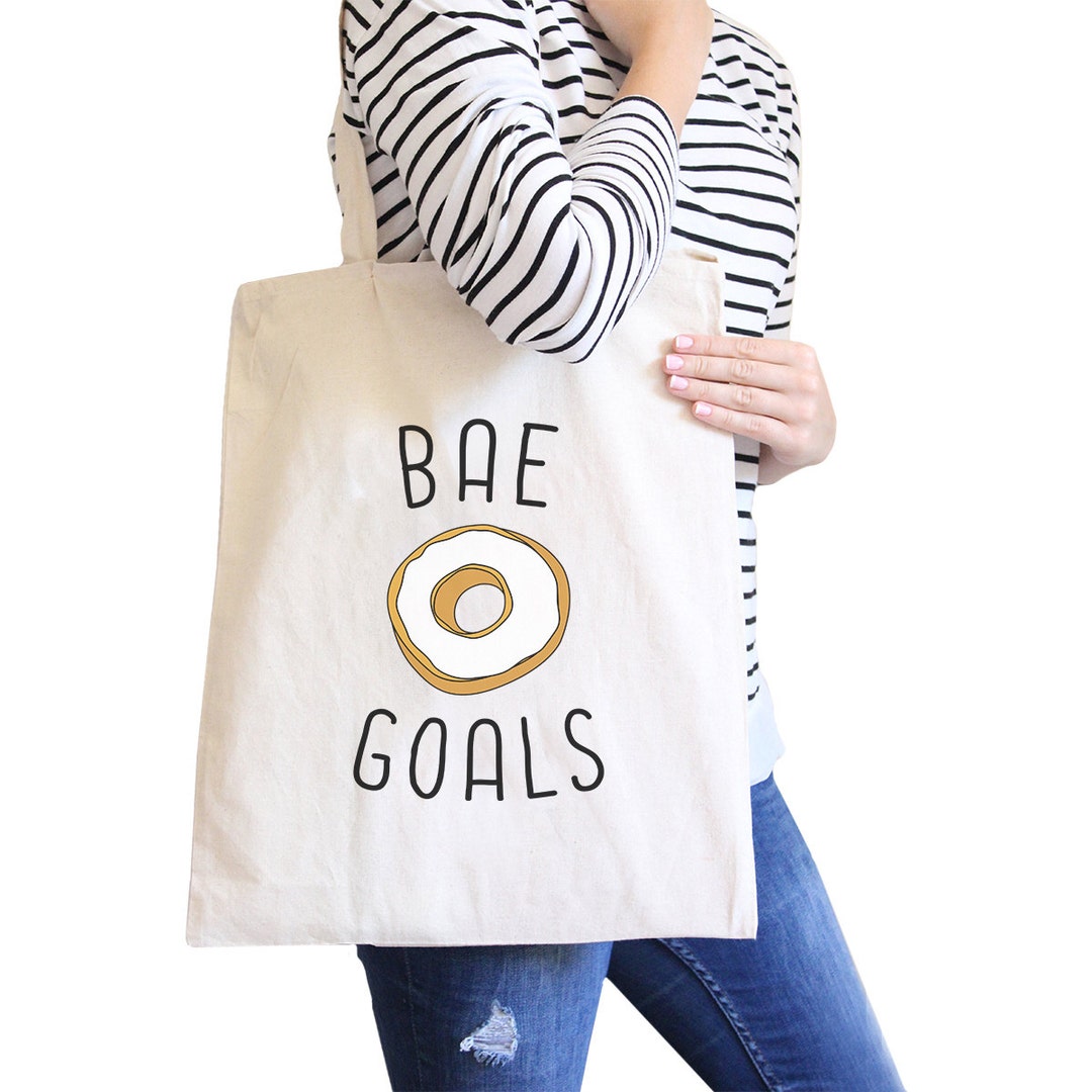 Bae Goals Natural/black Canvas Bag Cute Graphic Birthday Gifts for Him ...