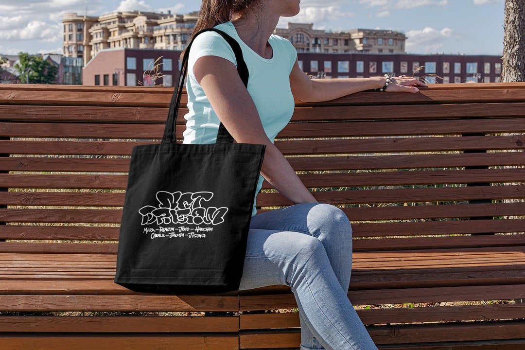 NCT Dream Graffiti Natural/black Canvas Bag K-pop Canvas Bag Kpop Fan ...