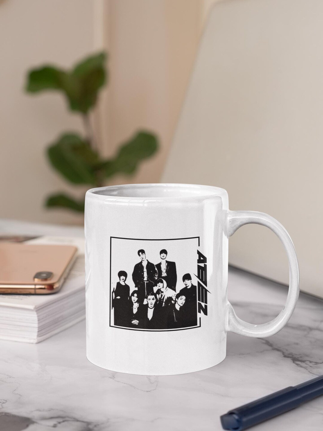 Ateez Retro Members 11 Oz. Ceramic Coffee Mug | Cuate K-pop Fan Gift ...