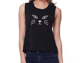 Cat Crop Top | Etsy