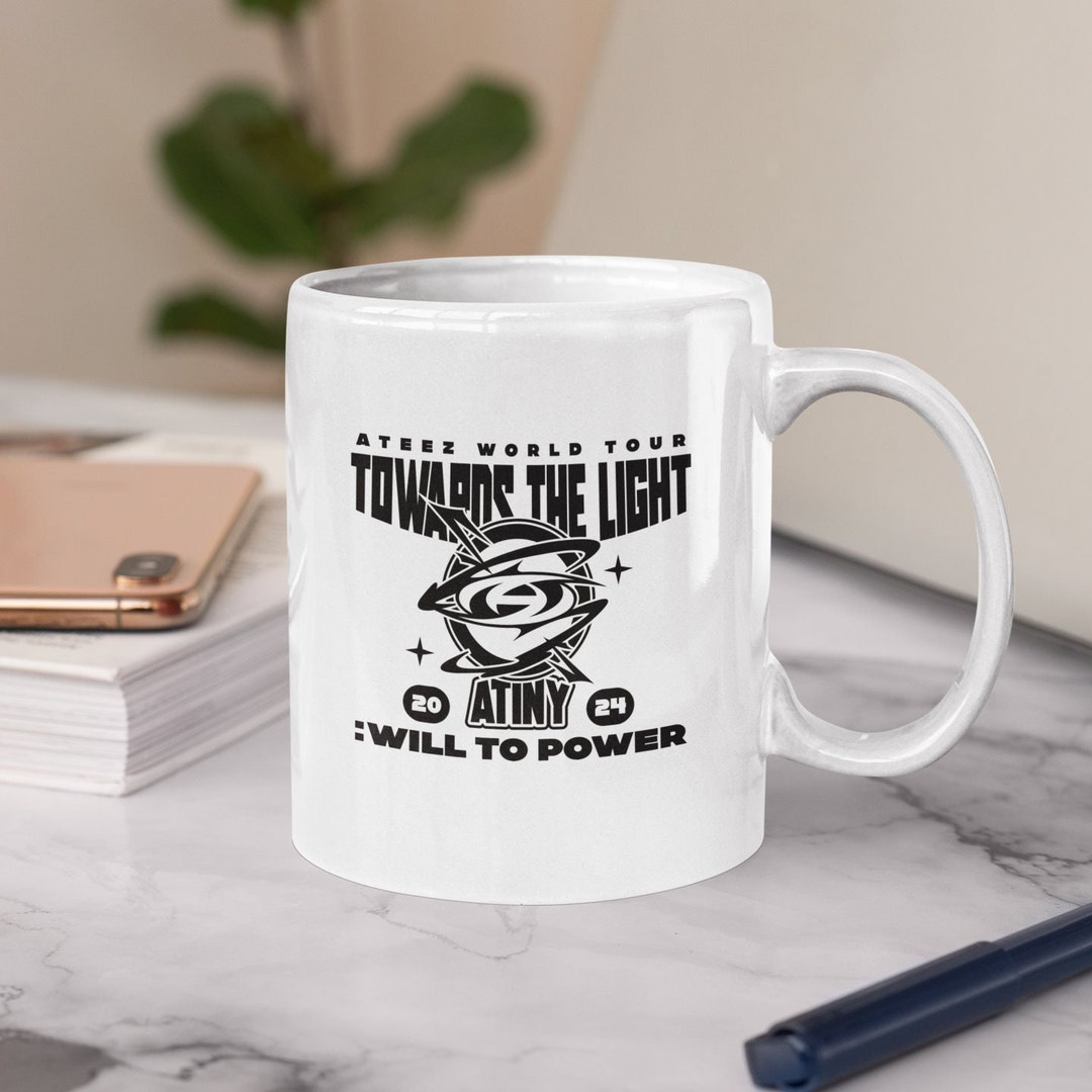 Ateez World Tour the Light 11 Oz. Ceramic Coffee Mug Cute K-pop Fan ...