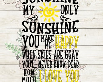Sunshine svg | Etsy