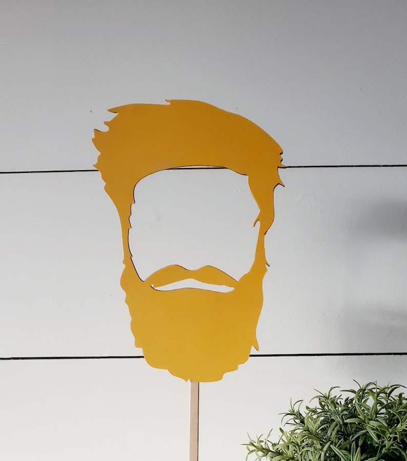 Beard Cake Topper, Lumber Jack Party, Bearded Man Mustache Party Topper ...