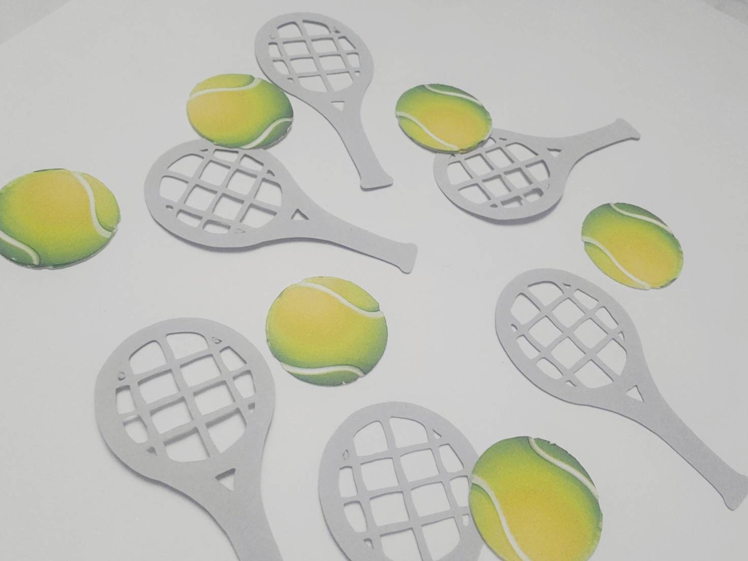 Tennis Ball and Racquet Confetti, Tennis Party Decor, Tennis Themed ...