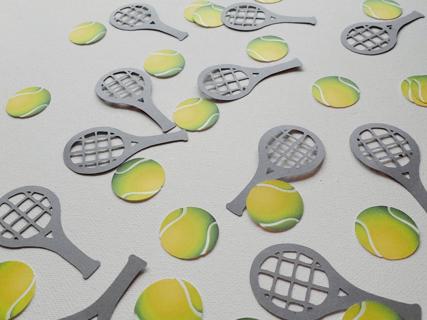 Tennis Ball and Racquet Confetti Tennis Party Decor Tennis - Etsy