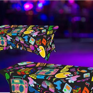 90s Party Tablecover Decoration | Back to the 90s | Reusable Throwback ...