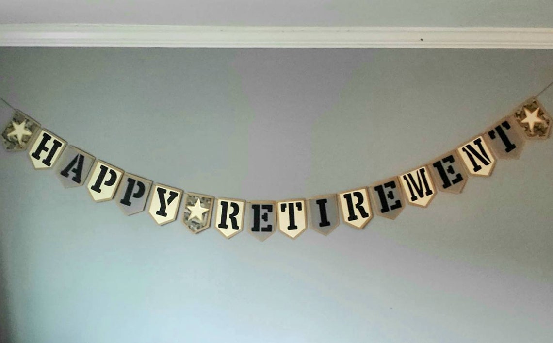 Army Retirement Banner, Military Happy Retirement Banner, Military ...