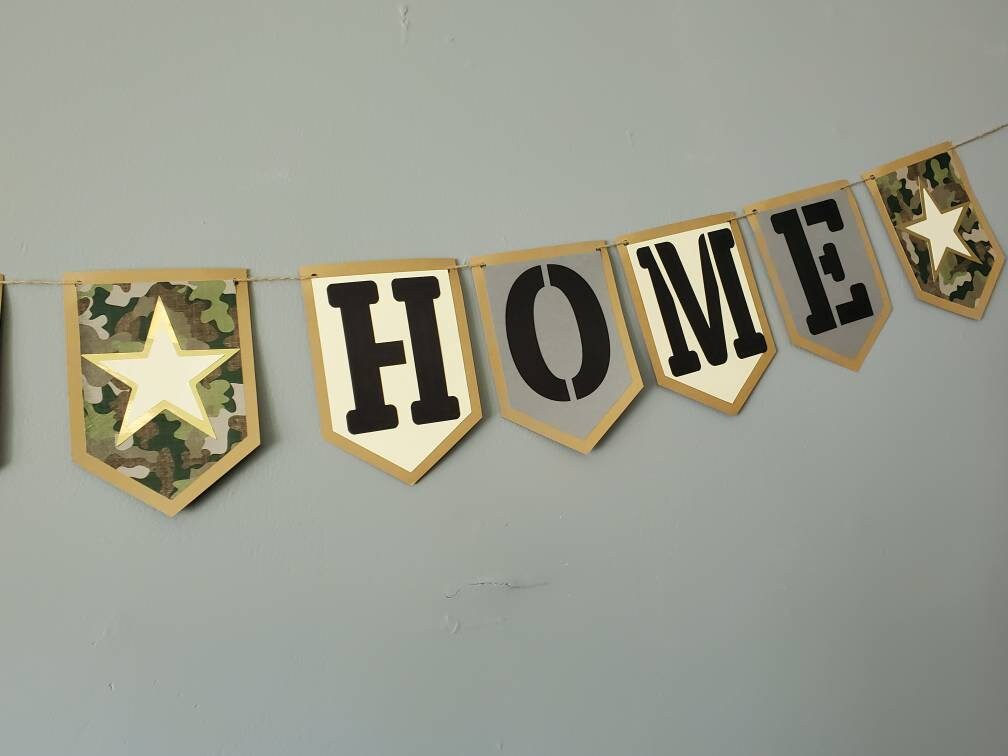 Army Banner Welcome Home Military Banner Military Party | Etsy